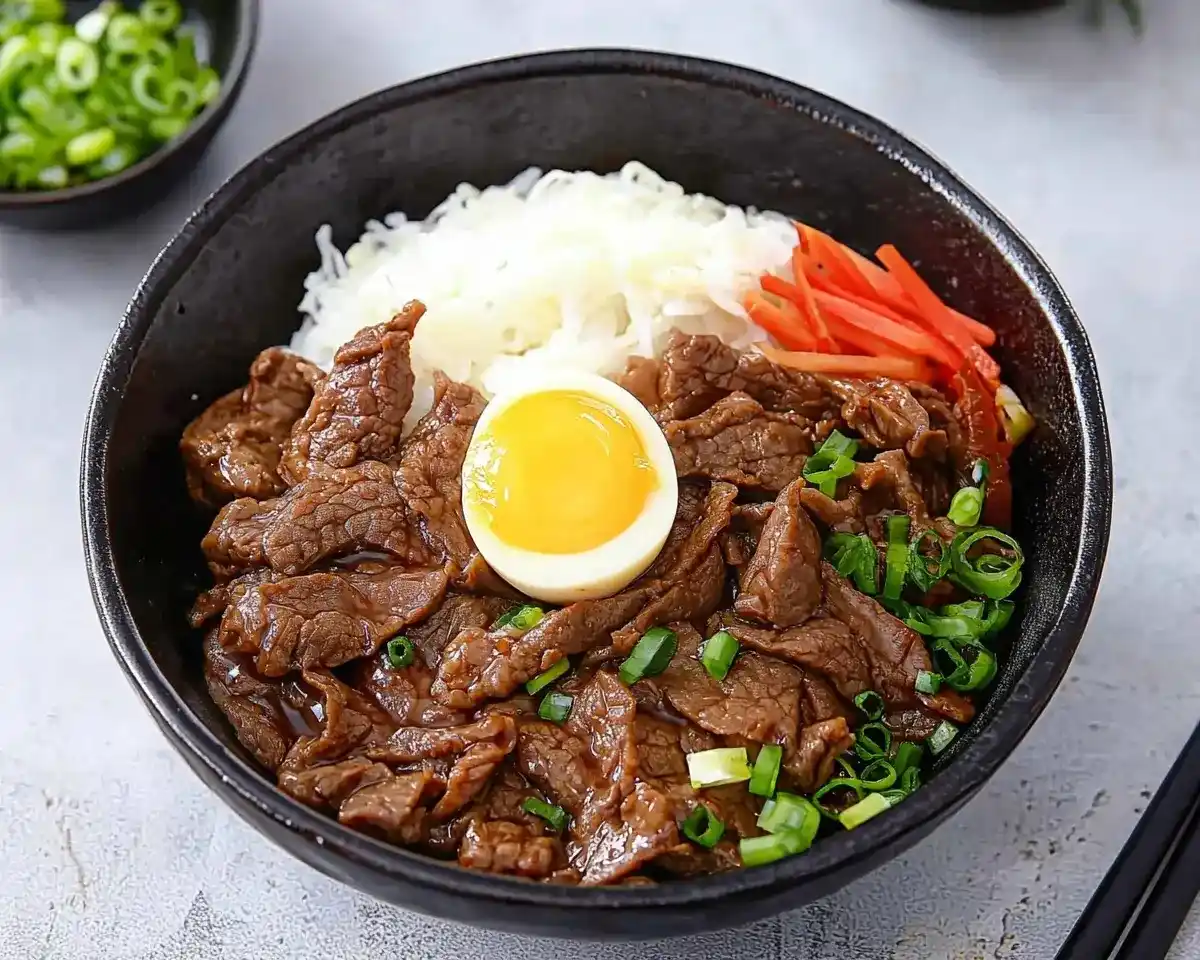 Japanese Beef Bowl Gyudon: 20-Minute Comfort Recipe | Tasty At Home