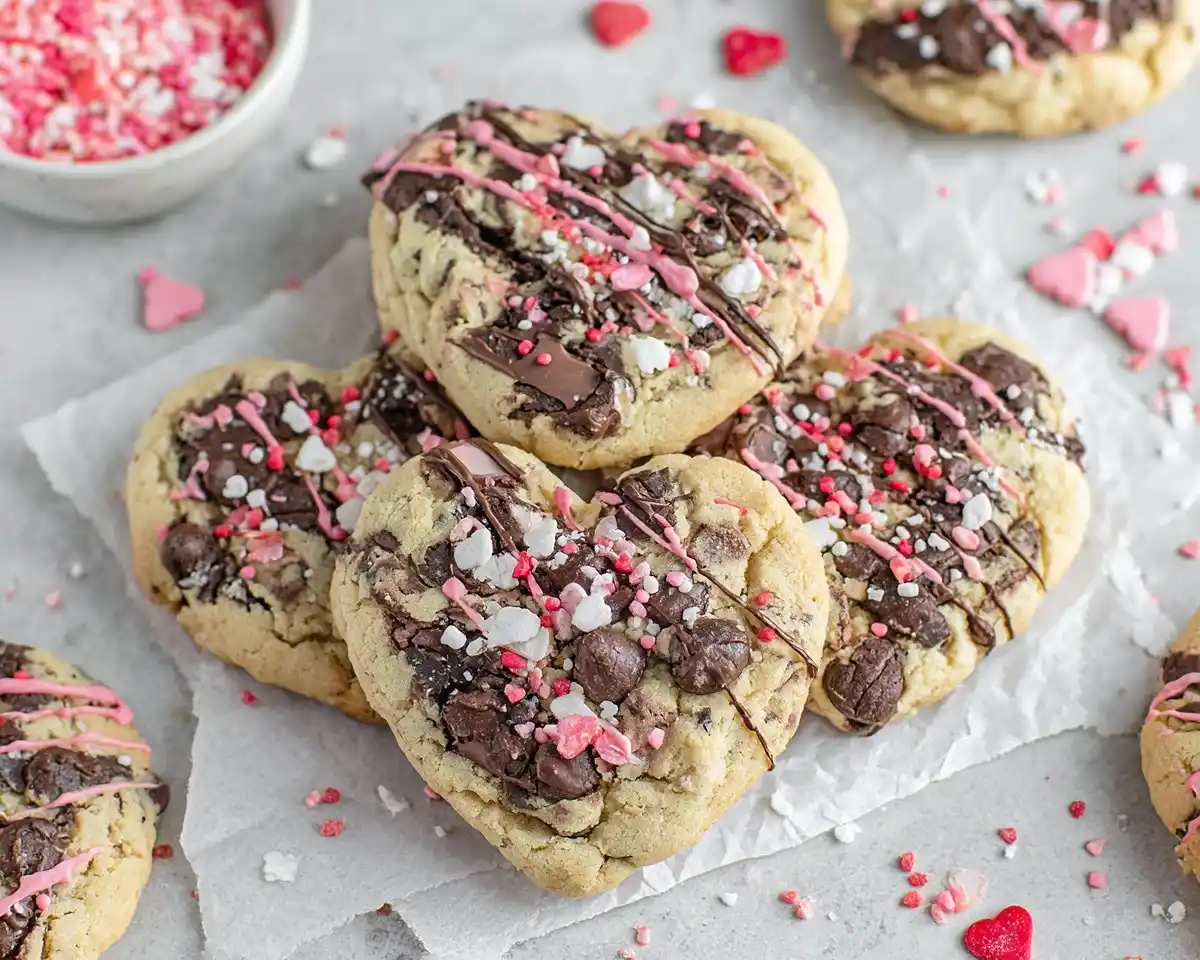 Heart-Shaped Chocolate Chip Cookies: Simple Valentine's Recipe | Tasty ...
